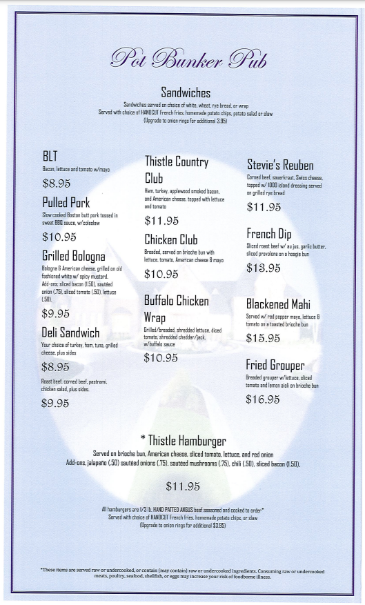 Pot Bunker Pub - Thistle Golf Club