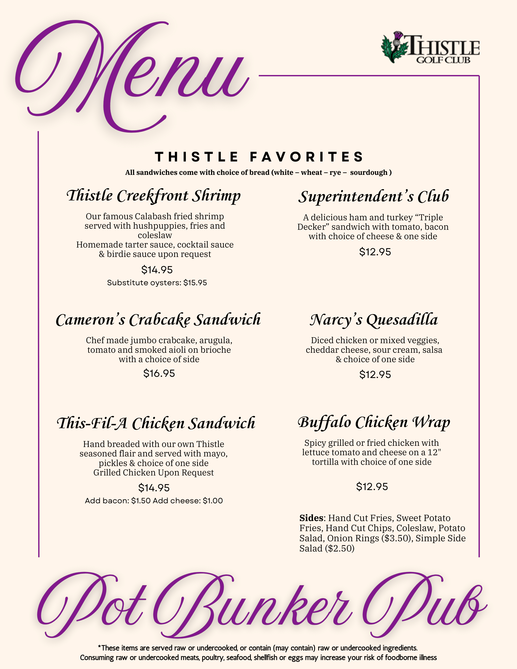 Pot Bunker Pub - Thistle Golf Club