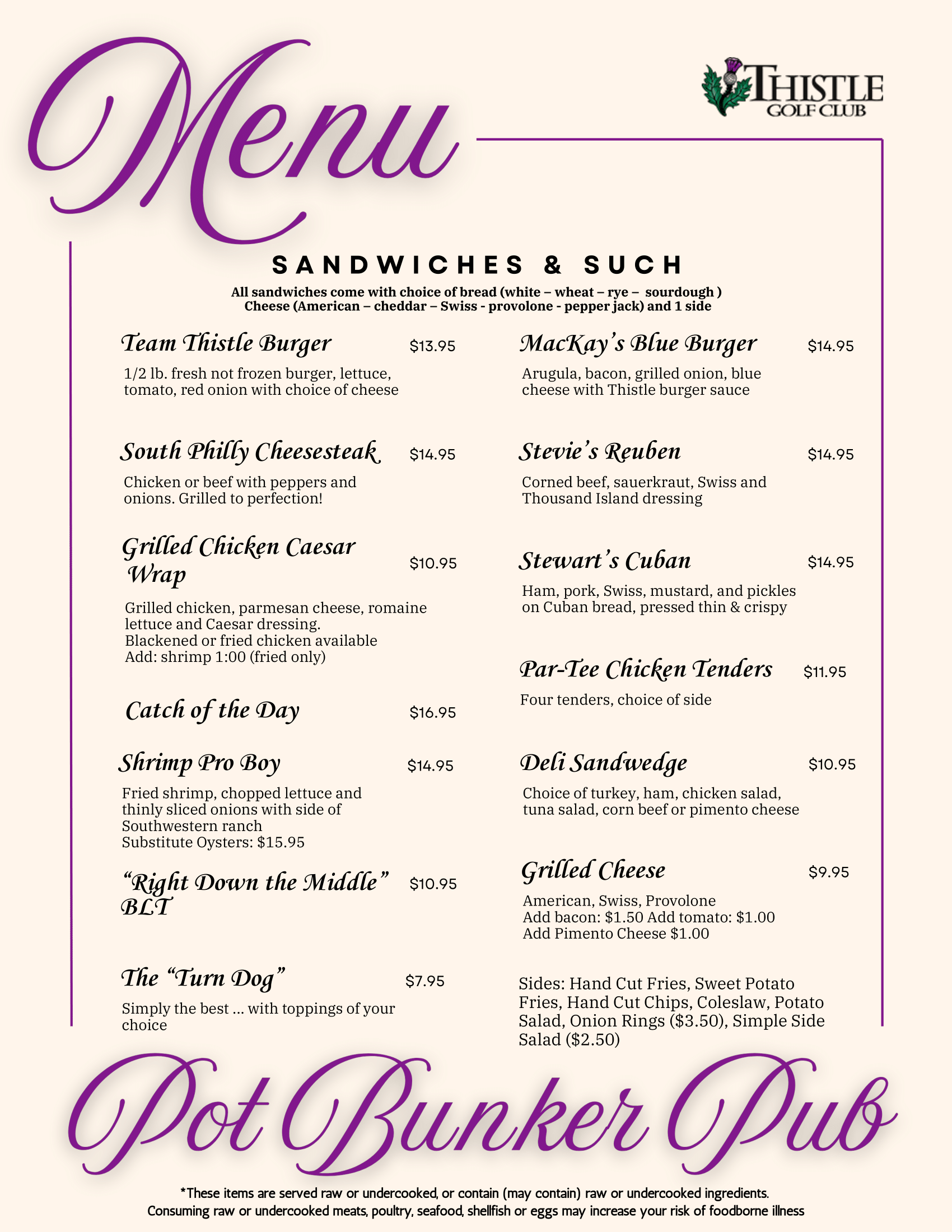 Pot Bunker Pub - Thistle Golf Club